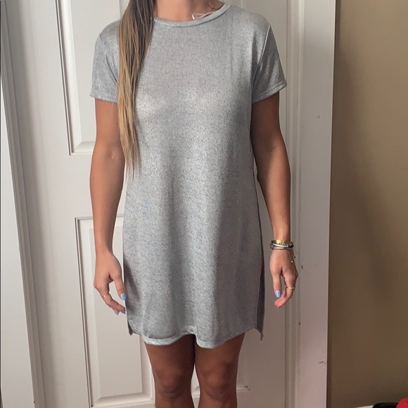 H&M | Tops | Silver Shimmer Tunic Top M Nwt | Poshmark